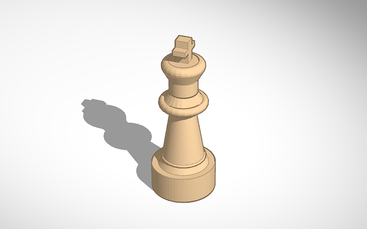 3D design rey ajedrez - Tinkercad