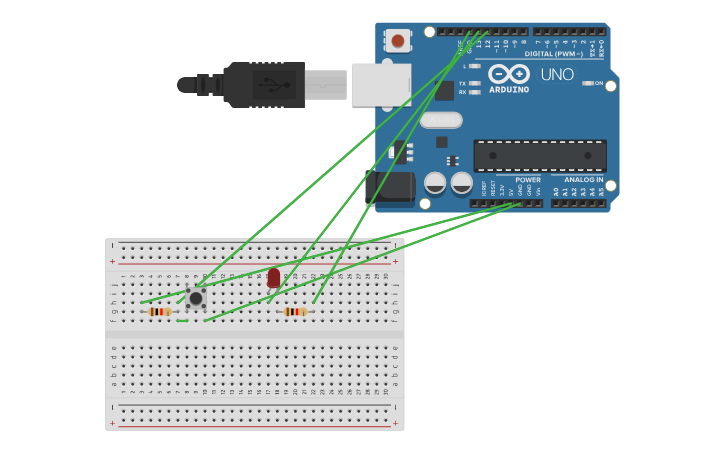 Circuit design Task 1 - Tinkercad