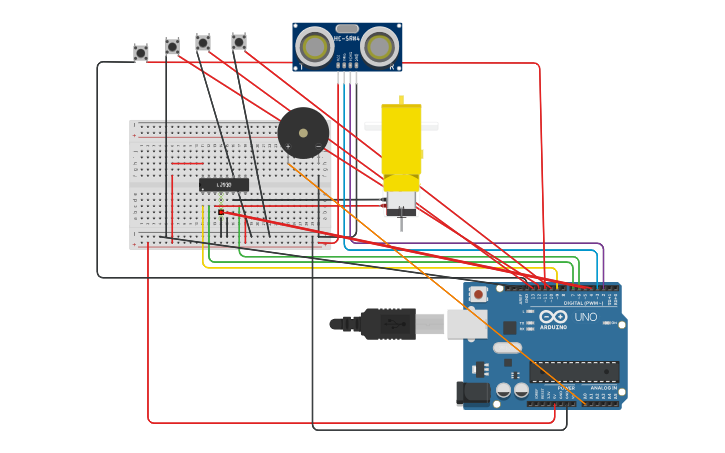 Circuit design Copy of Motor control using a L298N H-bridge - Tinkercad