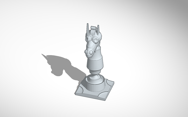 3D design Chess knight - Tinkercad