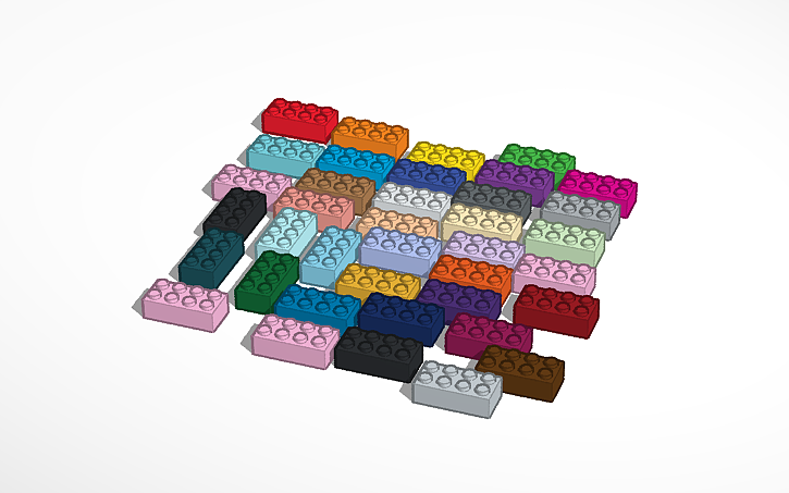3D design Colorful lego blocks - Tinkercad