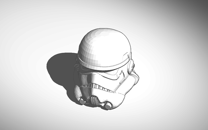 3D design Stormtrooper helmet - Tinkercad