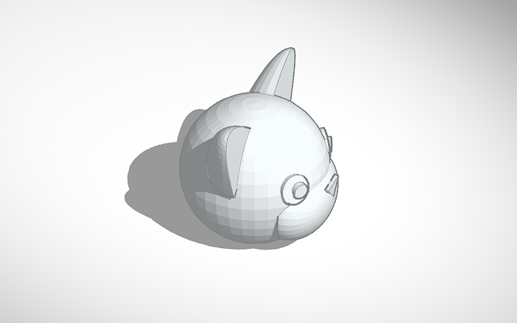 3D design Cat Head - Tinkercad
