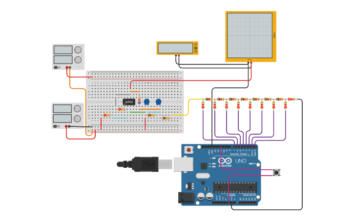 Circuit design ECG - Tinkercad