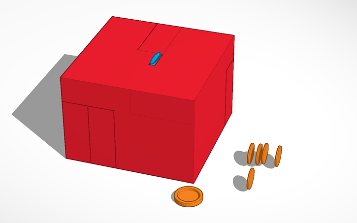 3D design Coin bank - Tinkercad