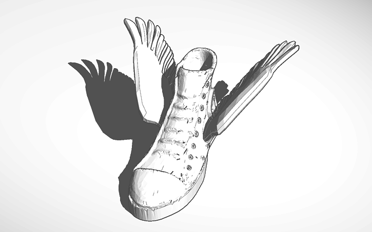 3D design Winged Shoe - Tinkercad