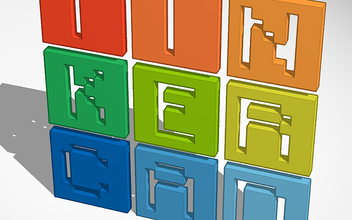 3D design Tinkercad - Pixels from Array - Tinkercad