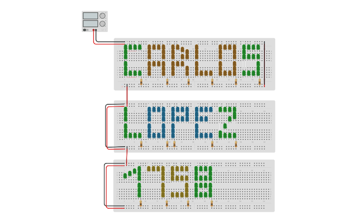 Circuit design LETRERO DIGITAL - Tinkercad