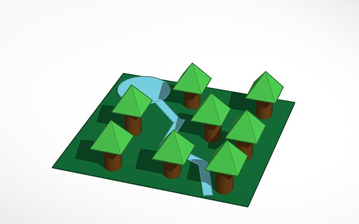 3D design forest | Tinkercad
