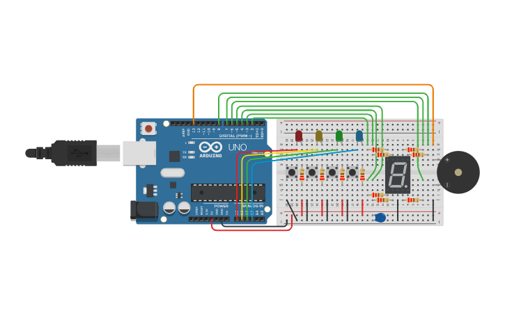 Circuit design simon says score tune | Tinkercad