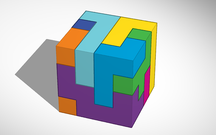 3D design 4x4x4 9-piece Block Puzzle | Tinkercad