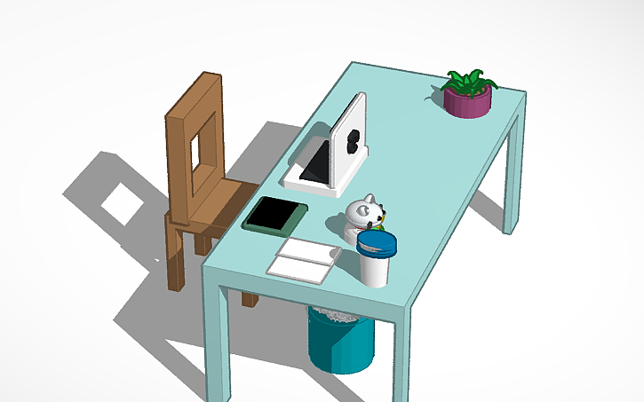 3D design Work desk | Tinkercad