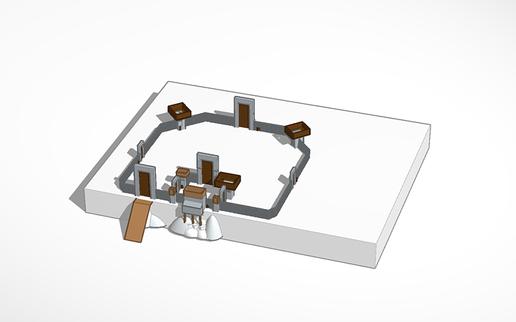 3D design Ark S.E. Castle w/ perimeter wall - Devine Reborn | Tinkercad