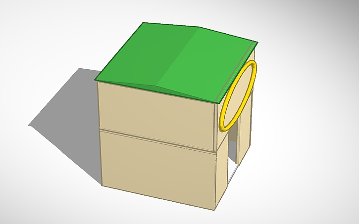 3D design green roof house!! | Tinkercad