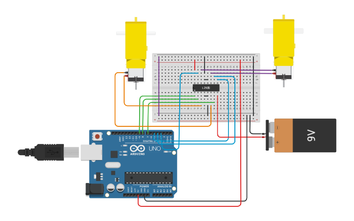 Circuit design Driver L293D (EAD) - Tinkercad