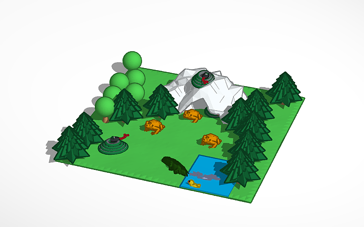 3D design forest - Tinkercad