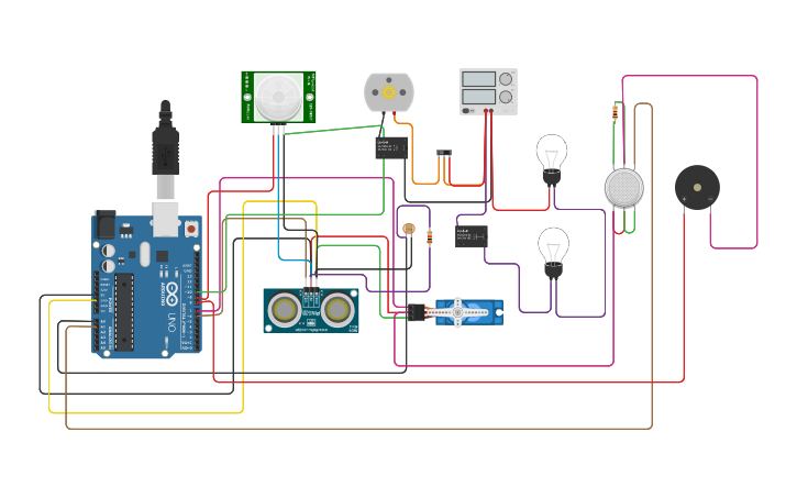 Circuit design Smart home - Tinkercad