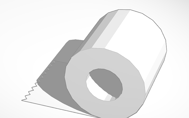3D design Toilet Roll - Tinkercad