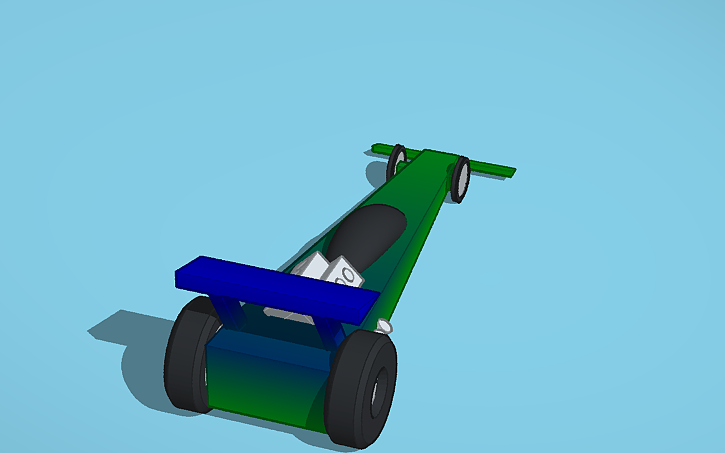 3D design Pinewood Derby Dragster - Tinkercad