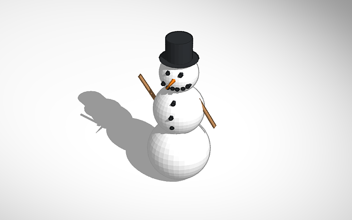 3D design Snowman | Tinkercad