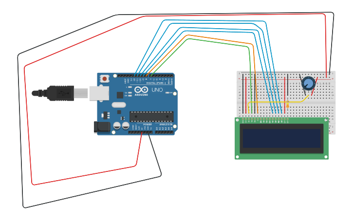 Circuit Design 2 2 Lab Lcd Display Tinkercad