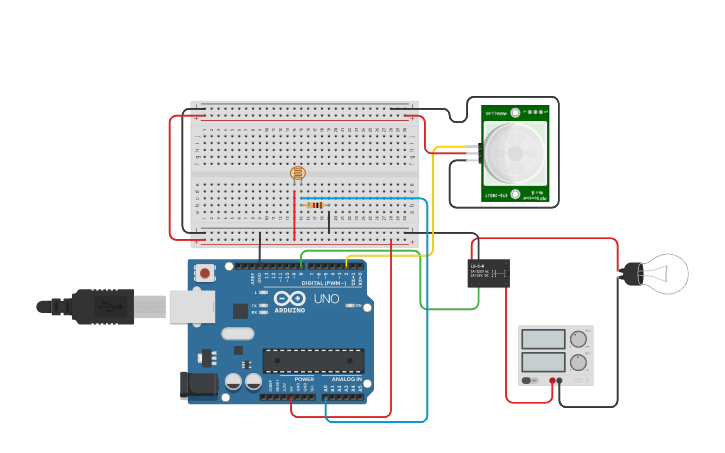 Circuit design Motion And Light Intensity Based Room Lighting System ...