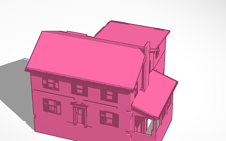 3D design awesome detailed house - Tinkercad