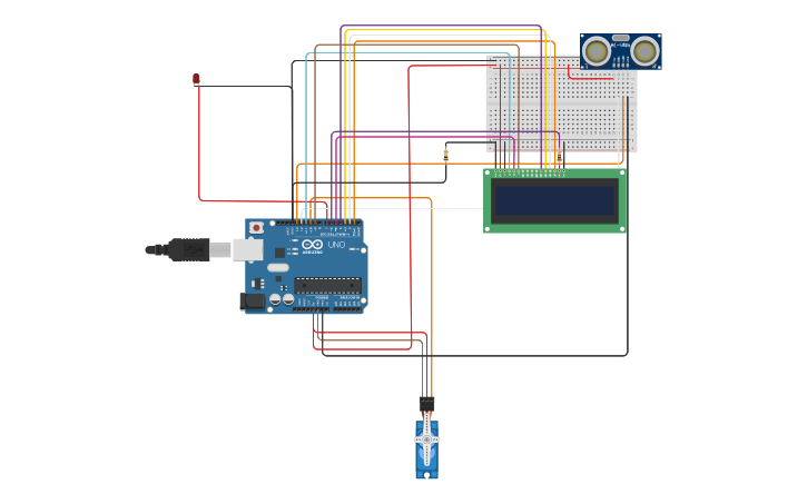 Circuit design Catraca automatica ou um emaranhado de cabos - Tinkercad