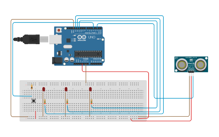 Circuit design Room Lighting System - Tinkercad