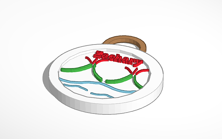 3d Design Keyring Tinkercad