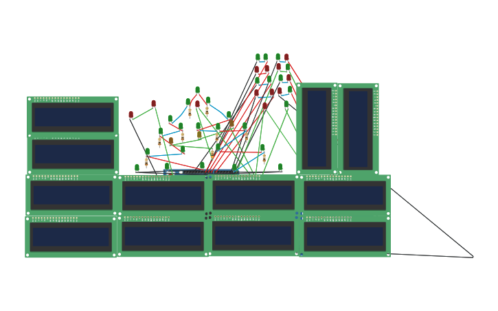 Circuit design Christmas Light Show - Tinkercad