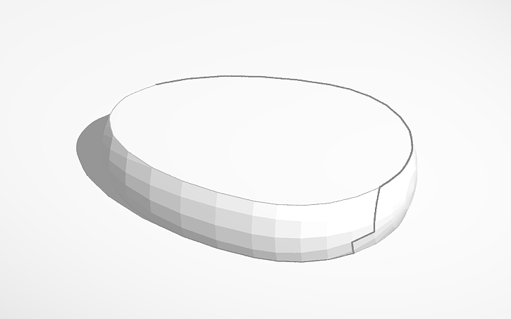 3D design Flat Egg for Easter - Tinkercad