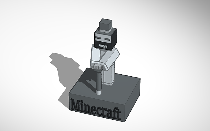 3D design Minecraft Character Sculpture - Tinkercad