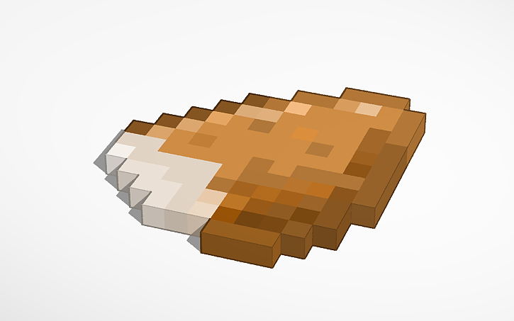 3D design Minecraft Fried Fish - Tinkercad