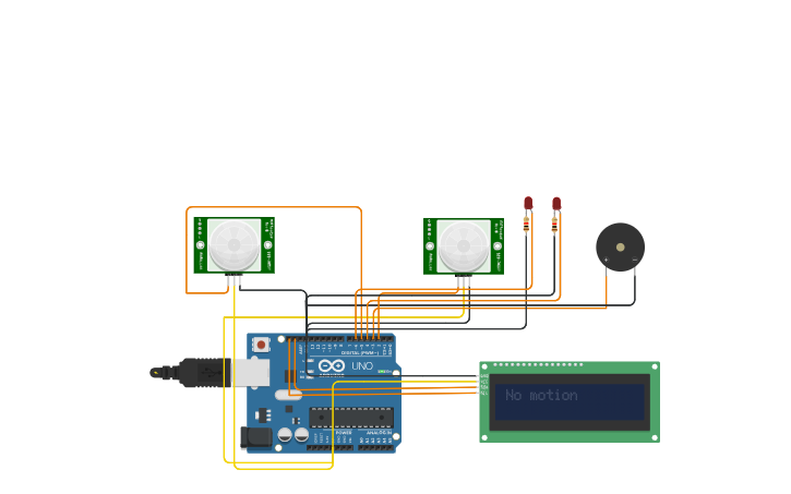 Circuit design MOTION ACTIVATED SURVILLANCE CAMERA - Tinkercad