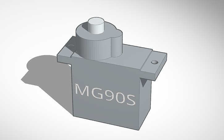 3D design Micro servo MG90S - Tinkercad