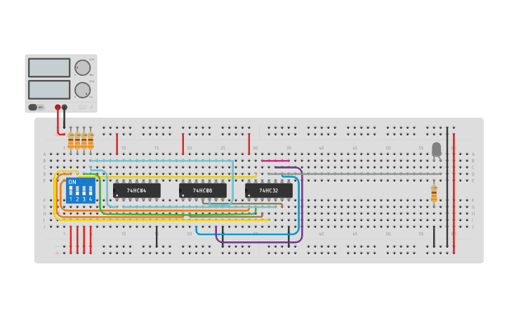 Circuit design Rangkaian 3 | Tinkercad