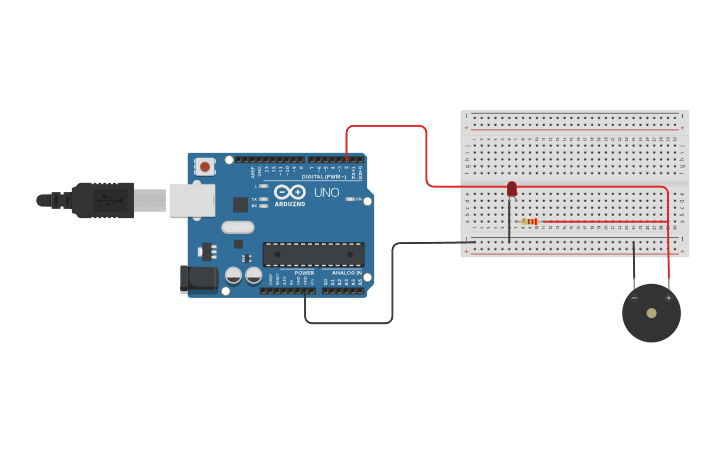 Circuit design Copy of Copy of Código Morse Arduino - Tinkercad