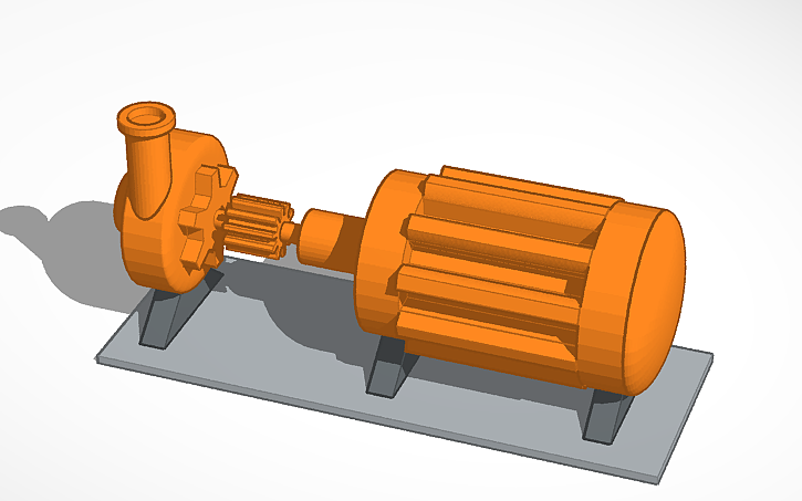 3D design Large Pump - Tinkercad