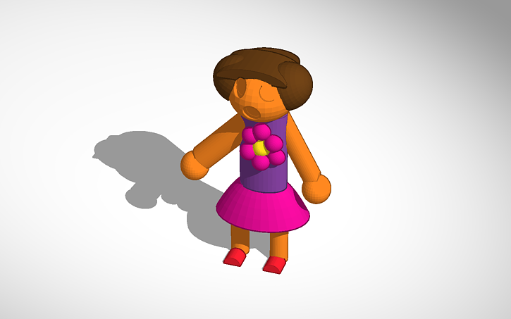 3D design little girl - Tinkercad