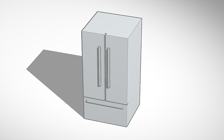3D design Dollhouse Fridge - Tinkercad
