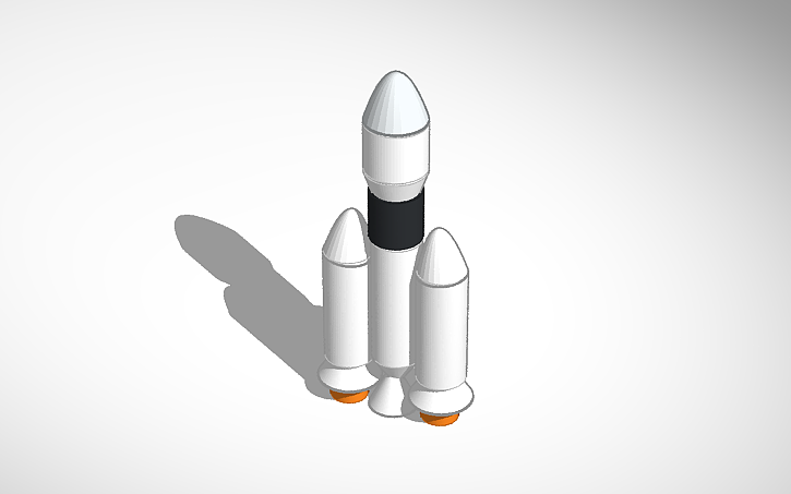 3D design GSLV MkIII-M1 - Tinkercad