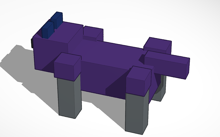 3D design minecraft cat | Tinkercad