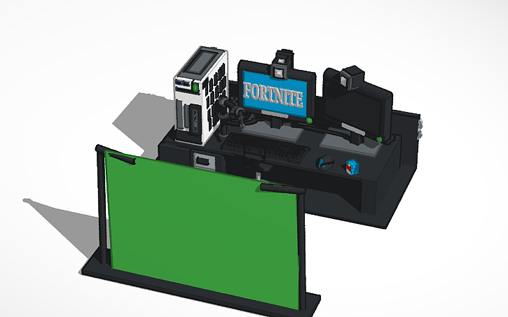3D design Gaming Setup - Tinkercad