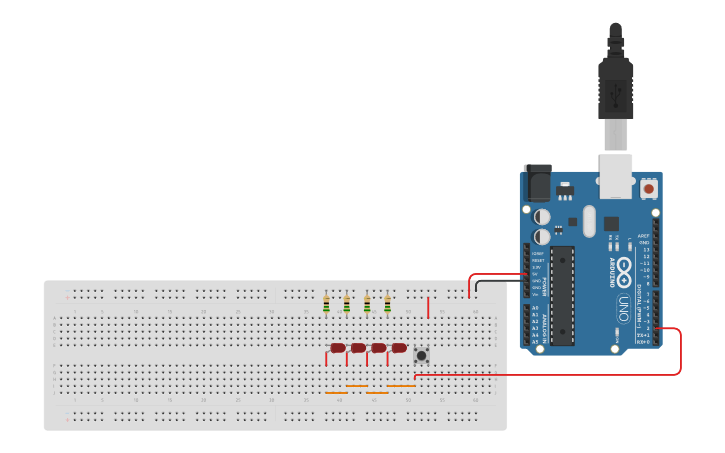 Circuit design basic led circuit - Tinkercad