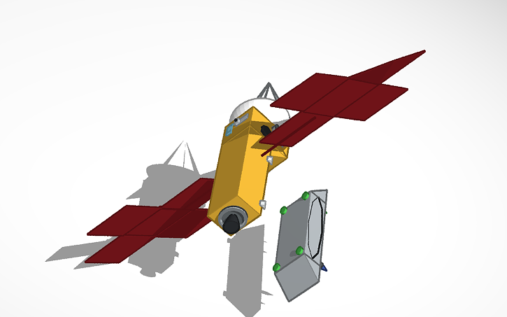 3D design orbiter with lander - Tinkercad