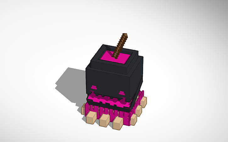 3D design Minecraft dungeons corrupted cauldron - Tinkercad