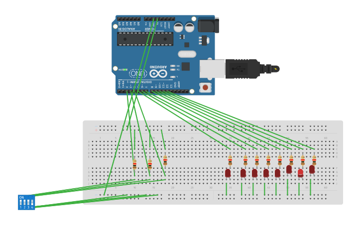 Circuit design Smart Tail Lights - Tinkercad