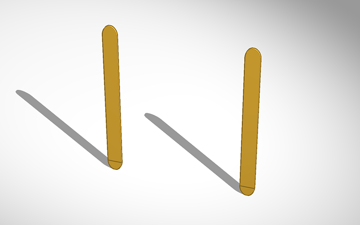 3D design Popsicle Stick - Tinkercad