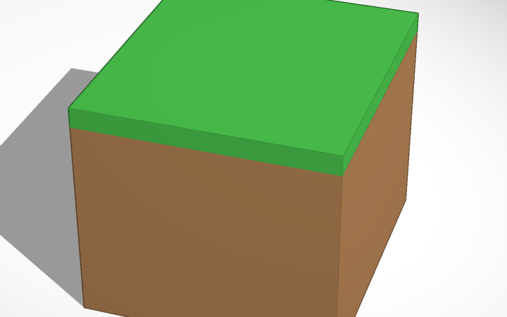 3D design Minecraft Grass Block | Tinkercad